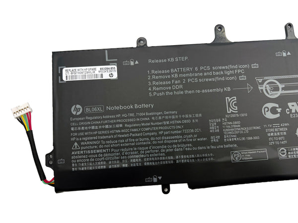 Battery Notebook HP EliteBook Folio 1040 G1 G2 BL06XL แบตเตอรี่ คุณภาพ ...