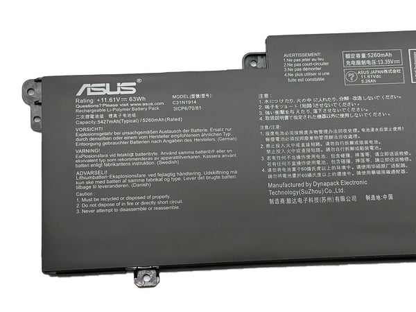 Battery Notebook Asus ZenBook UX435 C31N1914 แบตเตอรี่ คุณภาพ ราคาดี ...